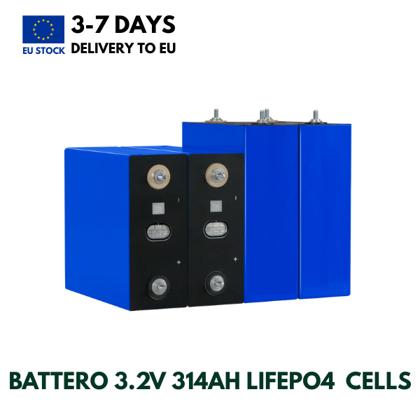 Battero 3.2V 314Ah LiFePO4 Prismatic Cell – Grade A, 8000 Cycles for ...
